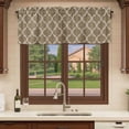Brown Plaid 2 Panels Kitchen Valance, Retro Country Moroccan National ...