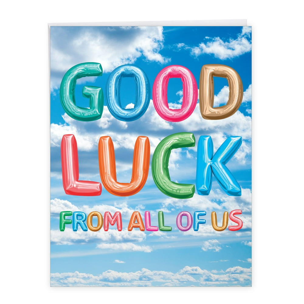 Jumbo Good Luck Card (8.5 x 11 Inch) - Balloon Motivation ...