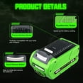40V 8000mAh 29462 Replacemet Battery for Greenworks 40V Battery 8.0Ah ...