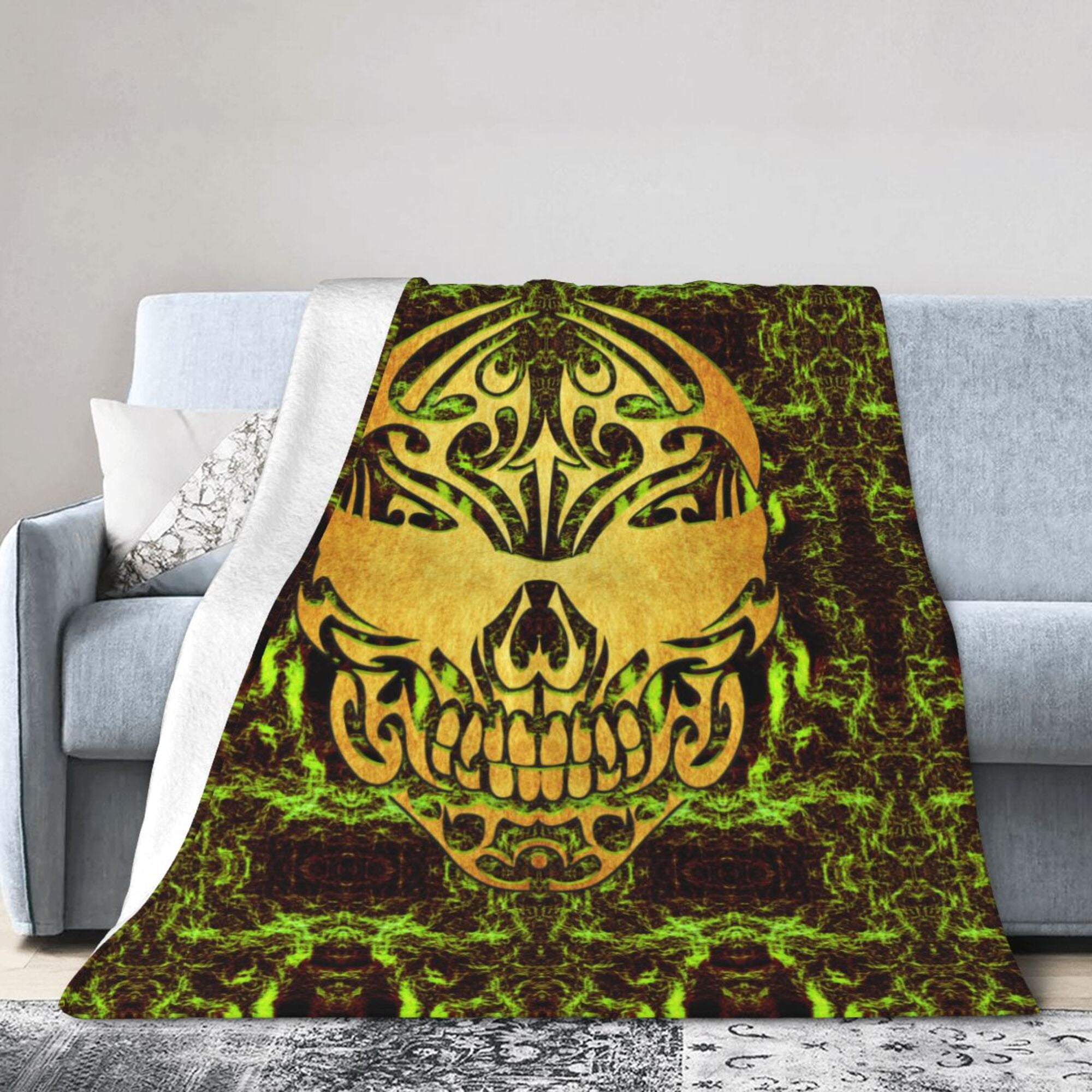 DouZhe Ultra-Soft Micro Fleece Lightweight Flannel Bed Blanket, Death ...