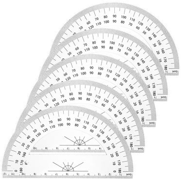 Westcott 6 inch Student Clear Plastic Circular Protractor Tool, 1 Piece ...