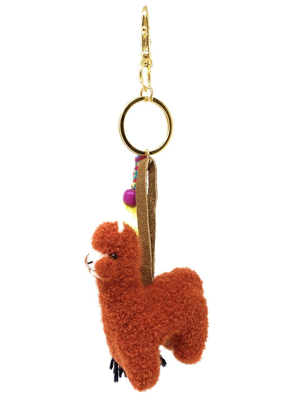 Inca Fashions - Alpaca Figure with Pom Pom Bag Charm & Keychain ...