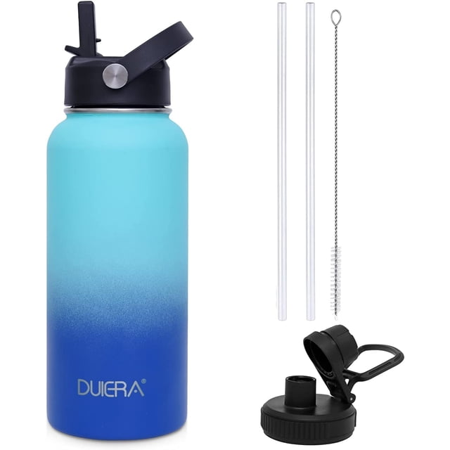 32 Ounces Vacuum Insulated Water Bottle DUIERA Stainless Steel Water ...