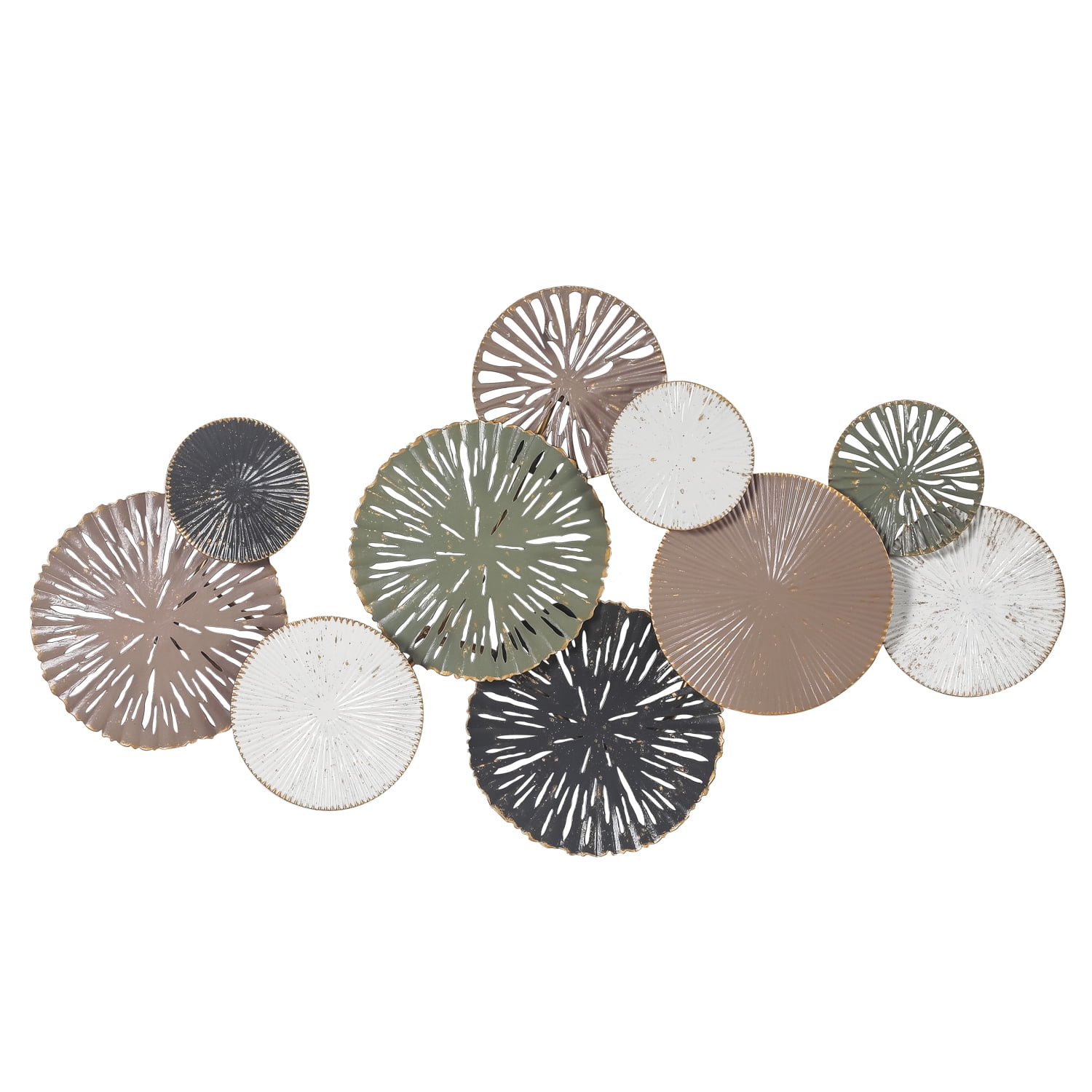 Joveco Rustic Metal Wall Decor, Large Abstract Lotus Leaf Wall Art ...