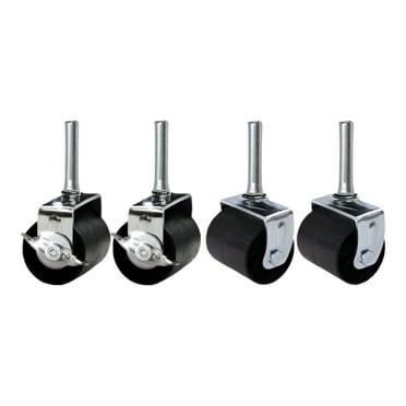 Tech Team Heavy Duty Locking Bed Casters with Wide Metal Attachable ...