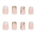 Yeahmol Press On Nails 24pcs Short Fake Nail French Tip False Press On