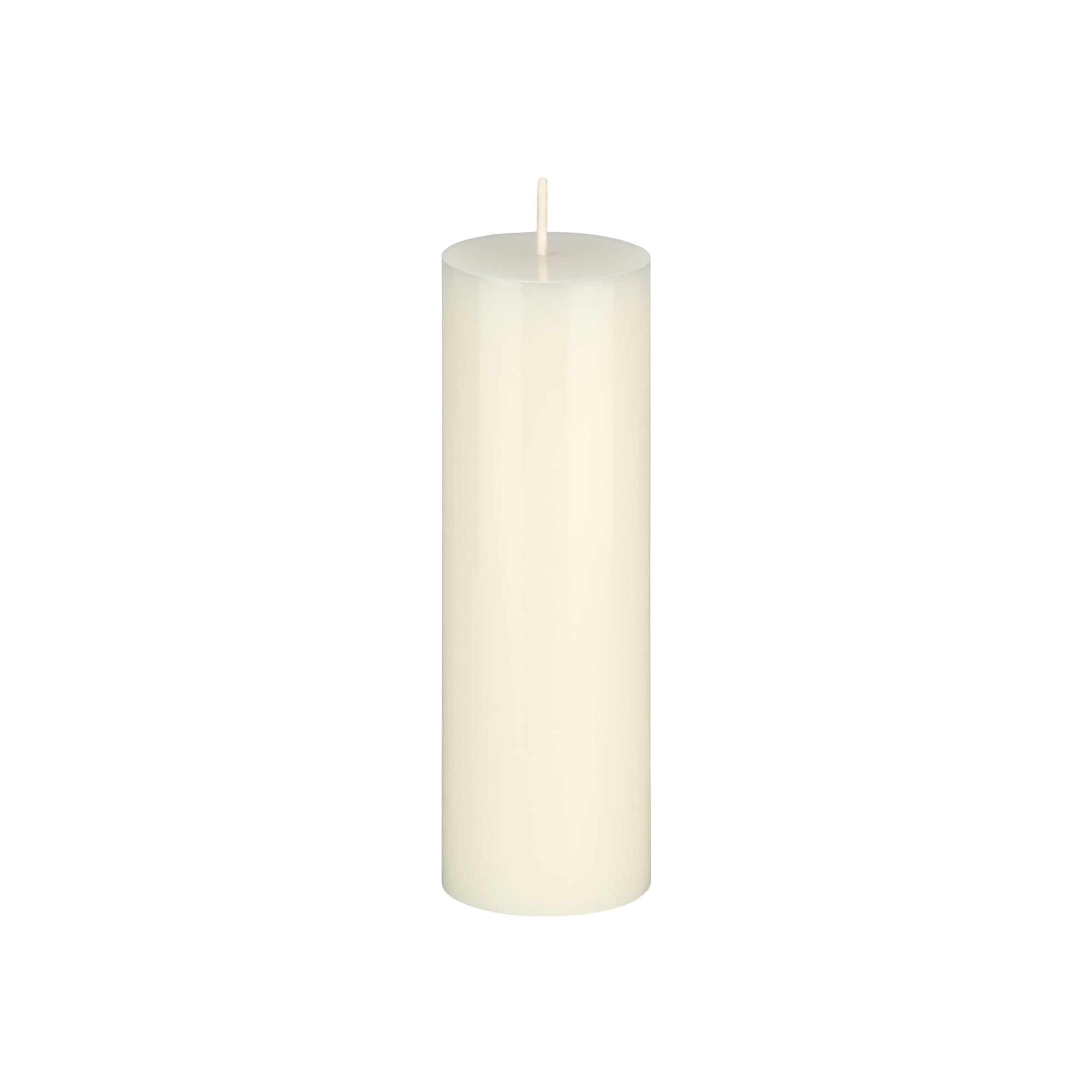 Mega Candles 1 pc Unscented Ivory Round Pillar Candle, Hand Poured ...