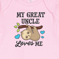 Inktastic My Great Uncle Loves Me with Sloth and Hearts Baby Romper ...