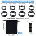 16Pcs 8 Size 201 Stainless Steel Grooved Finger Ring Settings Ring Core ...
