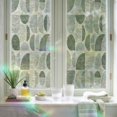 Abstract Semicircles Window Privacy Film Boho Art Modern Sage Green ...