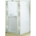 Mustee Durastall Shower Stall, Thermoplastic, Center Drain, Slip ...