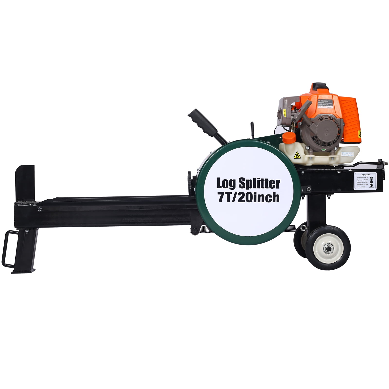 63CC Engine 4 Stroke Horizontal Wood Splitter, Double Flywheel Gas ...