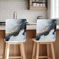 Black Marble Chair Back Covers, Modern Abstract Art Ink Painted ...