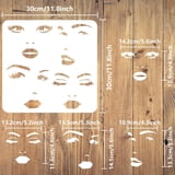 1Pc Female Face Painting Stencil Reusable Facial Expression Stencil ...