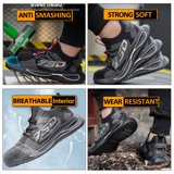 Tanleewa Anti-smash Safety Boots for Men Steel Toe Cap Work Shoe Size ...