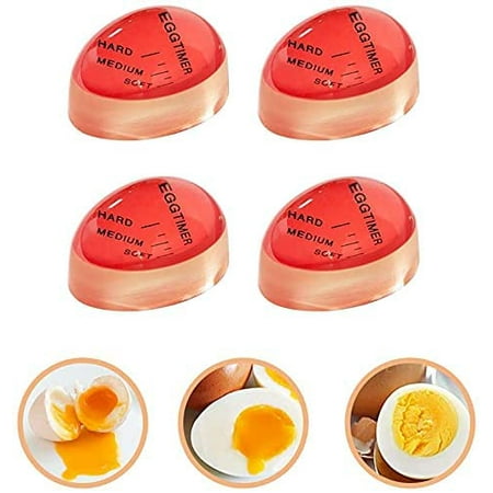 Egg Timer for Boiling Egg, 4 Pack Eco-Friendly Resin Egg Timers, Heat ...