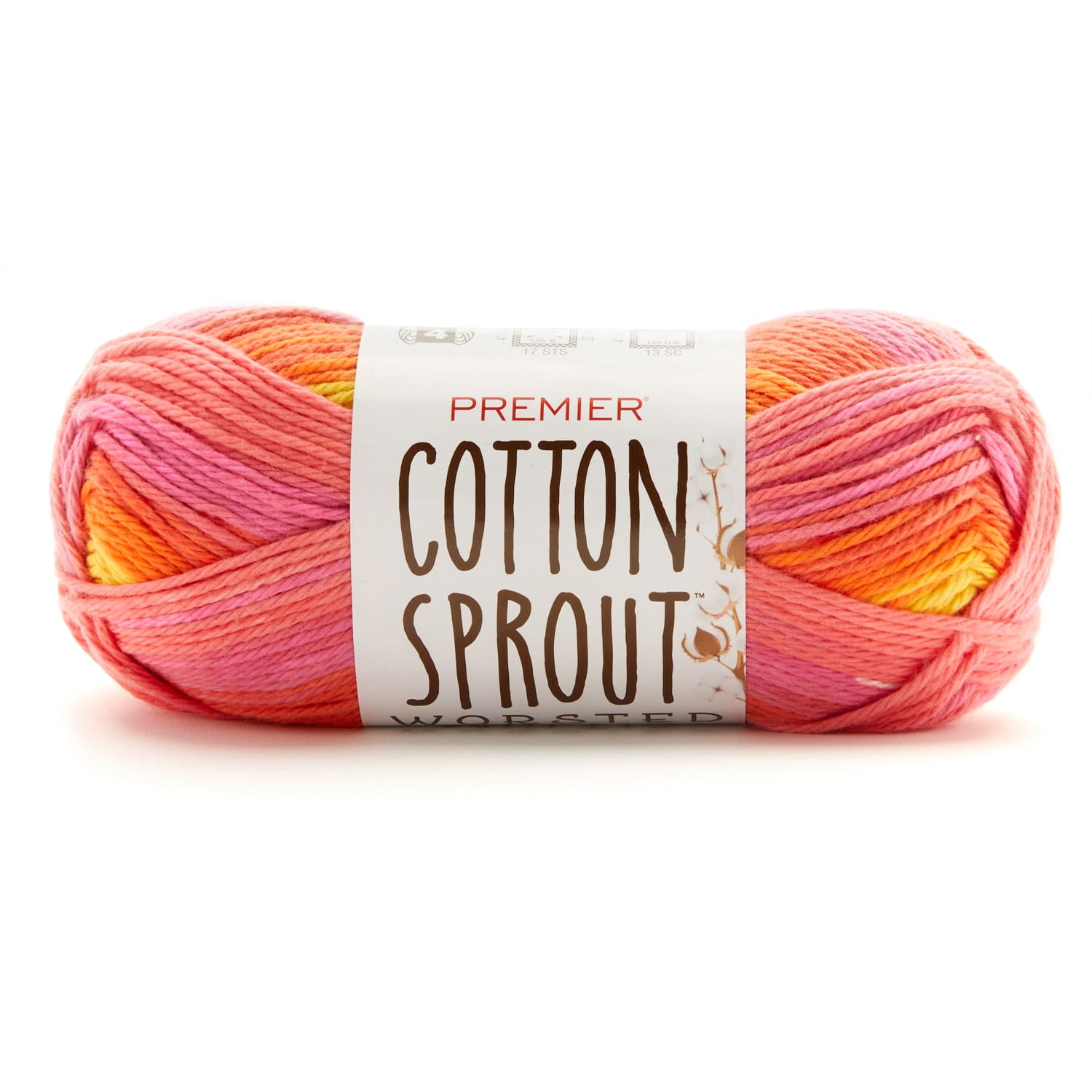 Premier Cotton Sprout Worsted Multi Yarn-Fruit Punch - Walmart.com