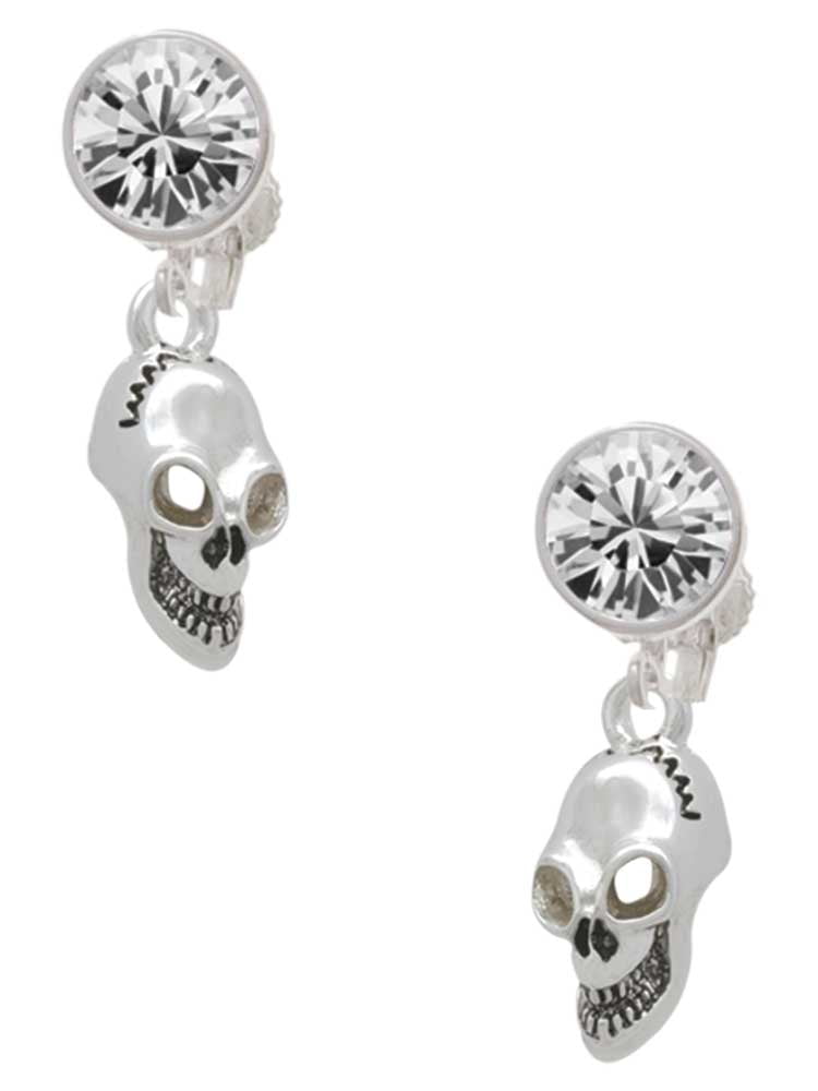 Skull Clip On Earrings