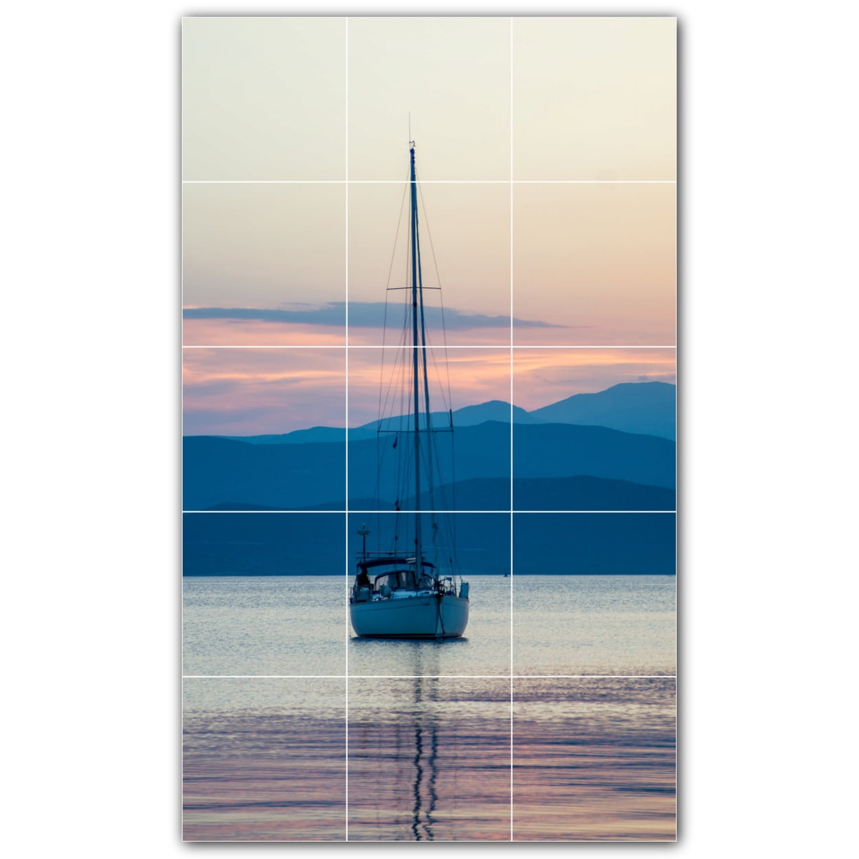 Picture-Tiles.com: Boat Ceramic Tile Wall Mural WAL500243-35L. 24"W x ...
