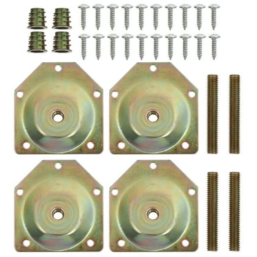 Leg Daddy 5/16" Threaded T-Plate Sofa Leg Attachment Plates, Set of 4 ...