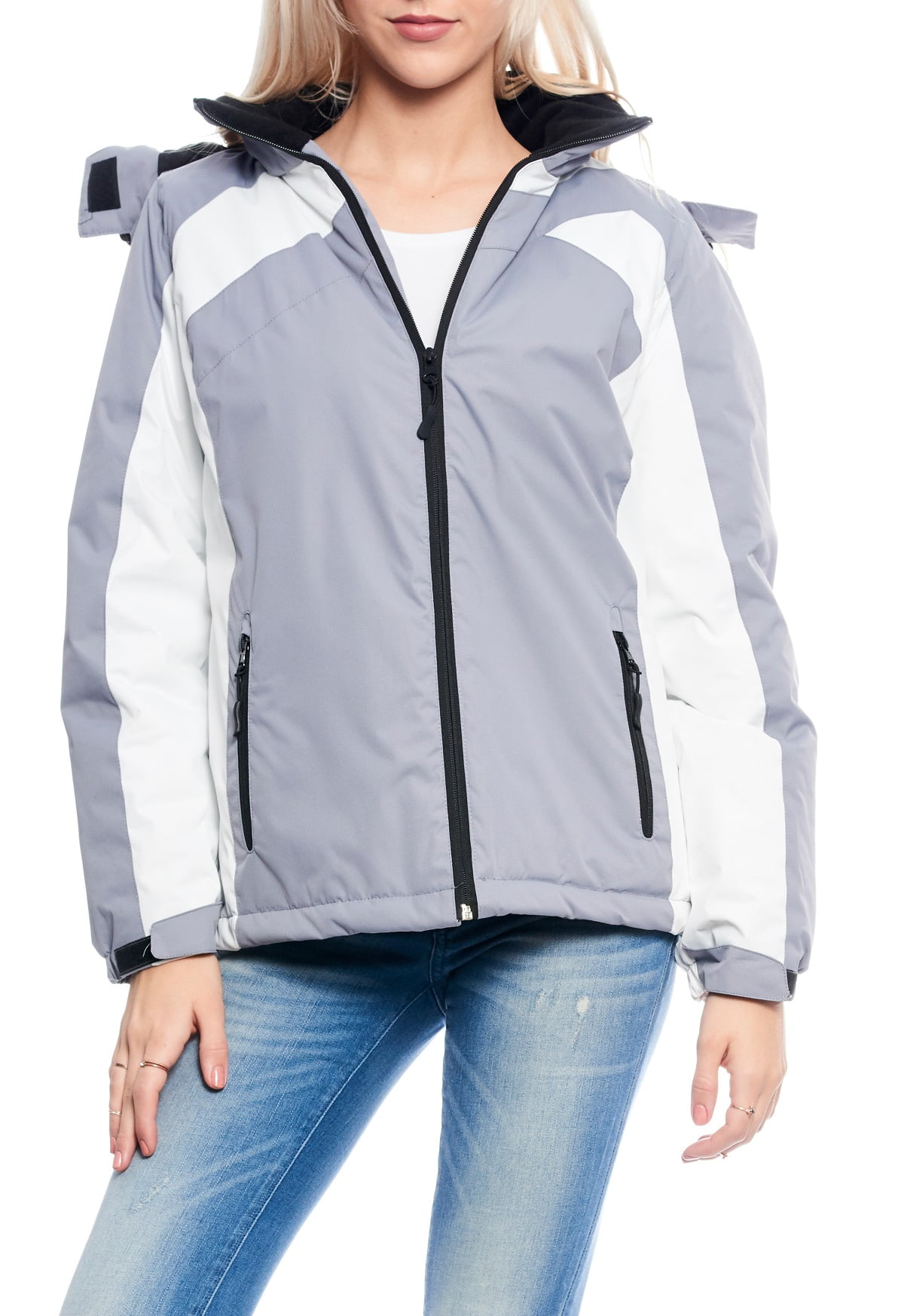 Woman's Ski Padded Jacket w/ Detachable Hood - Walmart.com