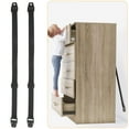 BESTYASH 2Pcs Black Adjustable Home TV Safety Straps Furniture Anti Tip ...