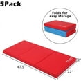 JOYMOR 2-Fold 3 Sections Rest Mat, 5-Pack, Foldable Nap Mat for Kids ...
