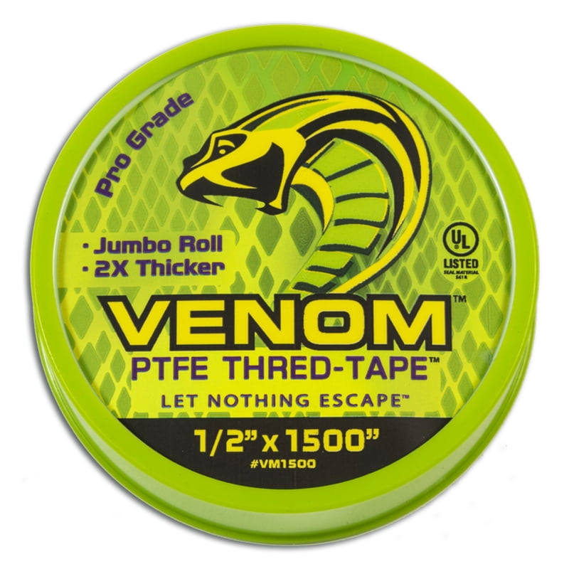 Gasoila Venom 1500 in. L x 1/2 in. W Thread Seal Tape - Walmart.com
