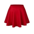 Kogmo Womens Basic Solid Versatile Stretchy Flared Casual Skater Skirt