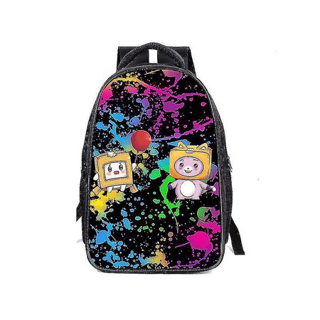 Lankybox Cartoon Printing Backpack Print Student Backpack School Bag ...