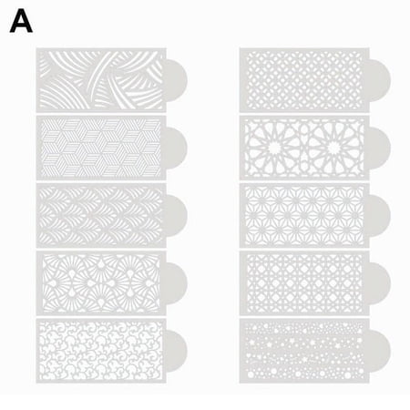 Cake Decorating Stencil Plastic Stencil Mold Baking Duster Tool N8Y6 ...