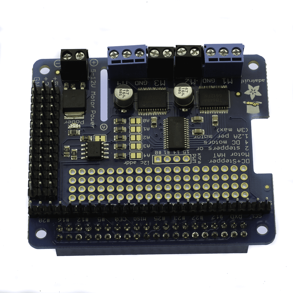 Adafruit Dc And Stepper Motor Hat For Raspberry Pi 3 2 B B A Robot Shield Pwm