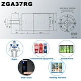 Greartisan DC 12V 550RPM Gear Motor High Torque Electric Micro Speed ...