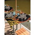 Abstract Turtles Square Outdoor Tablecloth with Umbrella Hole Hawaii ...