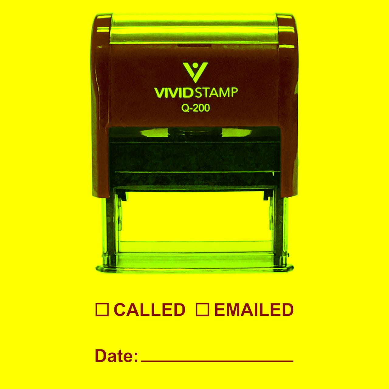 Vivid Stamp Called Emailed With Date Line Self-Inking Office Rubber ...