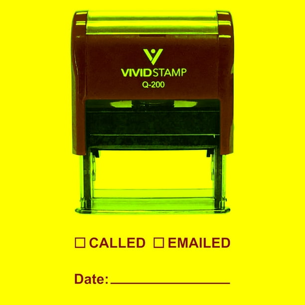Vivid Stamp Called Emailed With Date Line Self-Inking Office Rubber ...