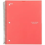 Spiral Notebook 5 Subject College Ruled Feature Rich Coral - Five Star ...