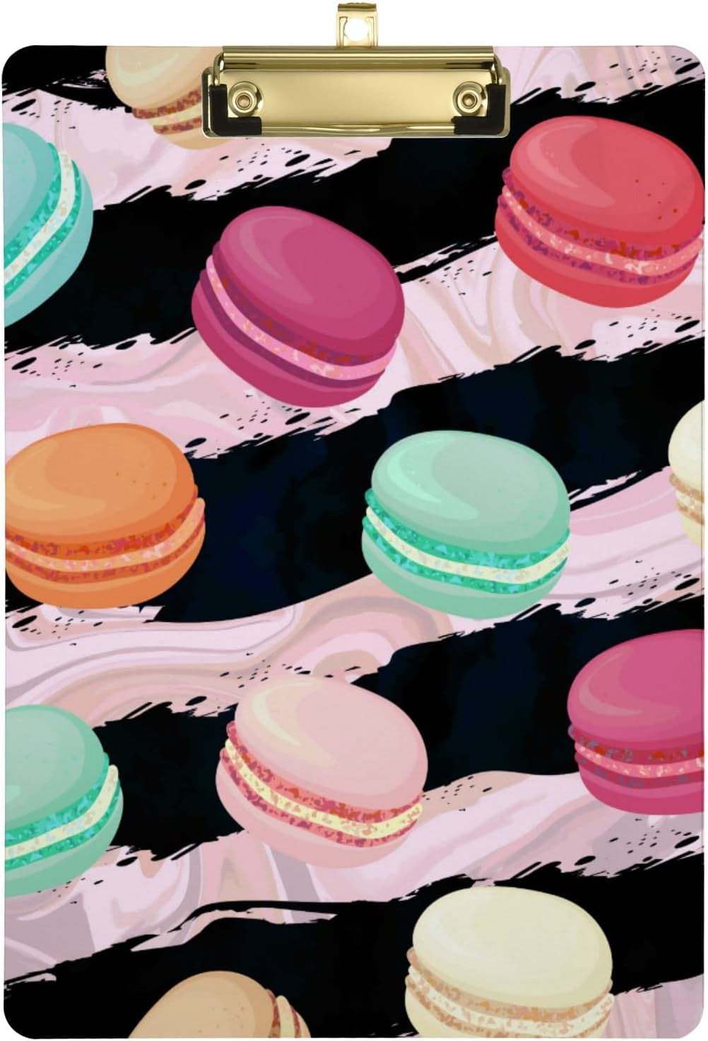 FMSHPON Macaroons Clipboard Hardboard Wood Nursing Clip Board and Pull ...