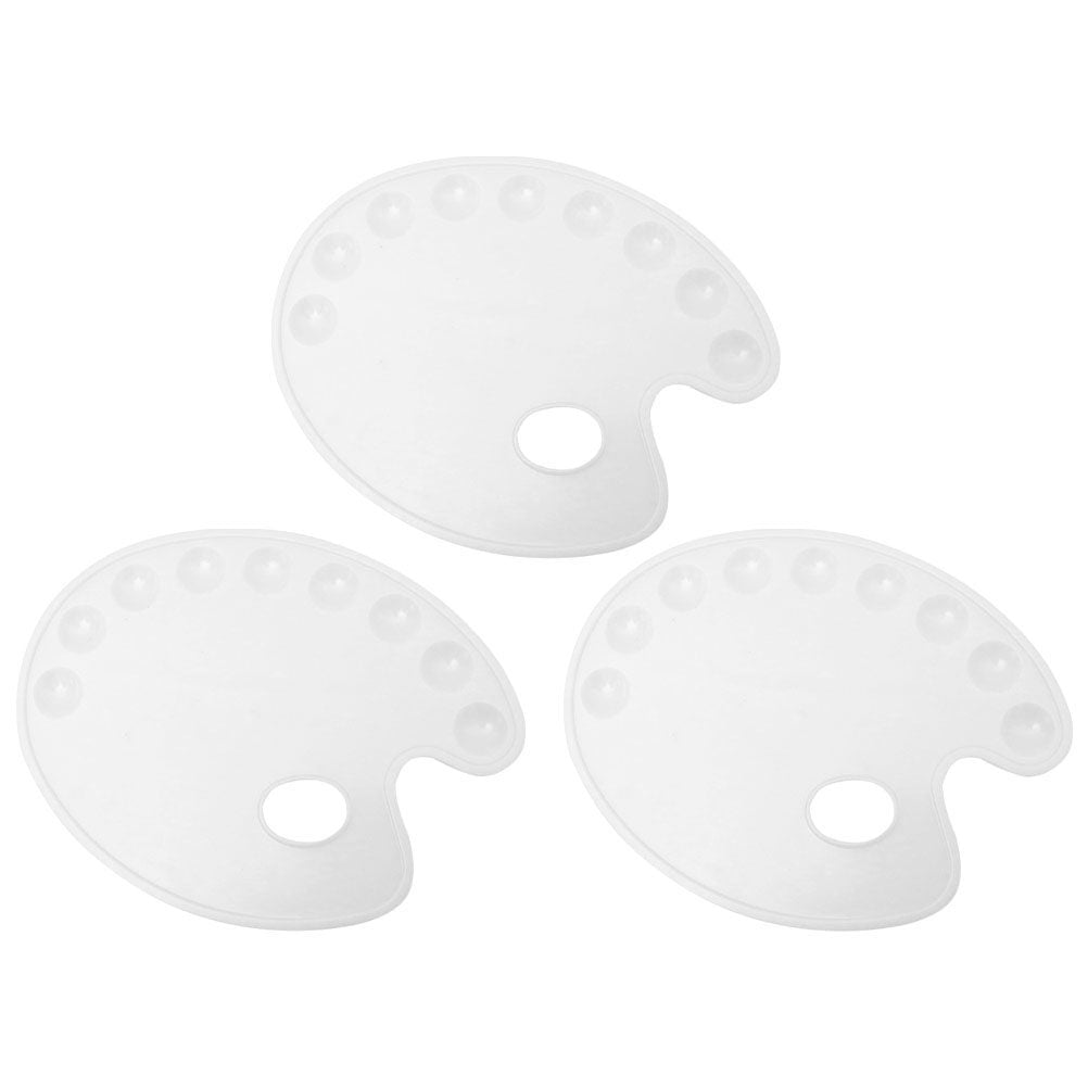 3PCS Art Painting Color Mixing Board 9-hole Hand Grip Paint Plate ...