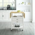 Crosley Brands Bristol Double Drop Leaf Kitchen Cart White/Natural ...