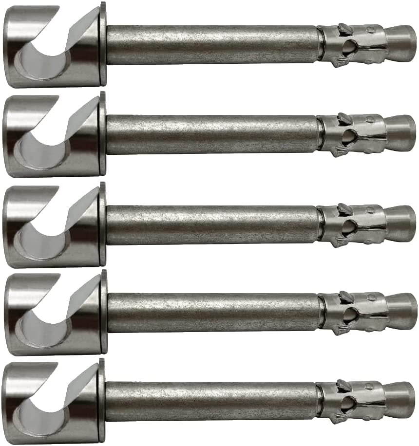 Poolzilla 5 Pack Stainless Steel 3" Wall Anchor for Pool Safety Cover ...