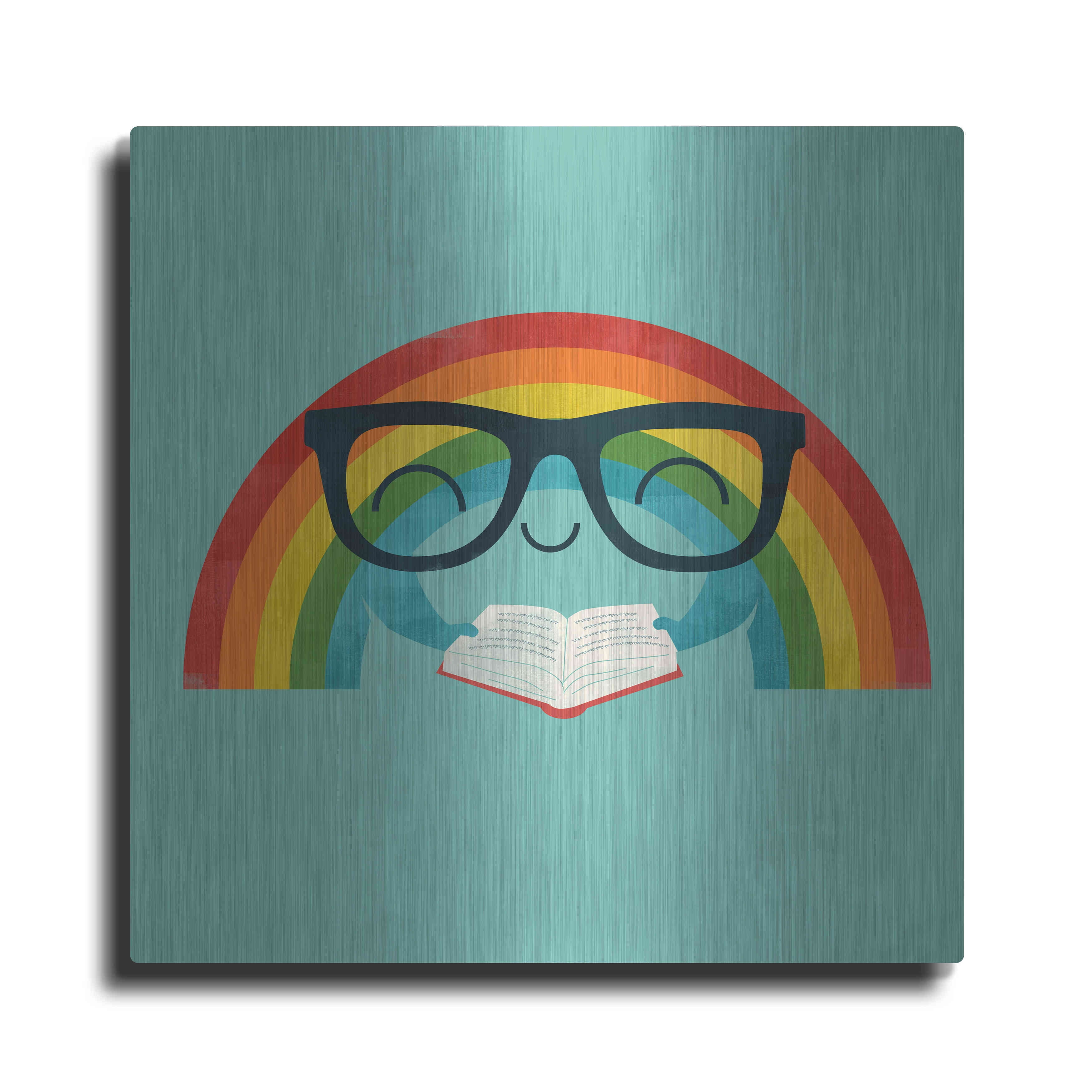 Luxe Metal Art 'Brainbow' by Jay Fleck, Metal Wall Art, 24"x24 ...