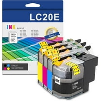 Brother Genuine LC-20E (LC20EBK, LC20EC, LC20EM, LC20EY) Super High Yield Ink Cartridge 4-Color ...