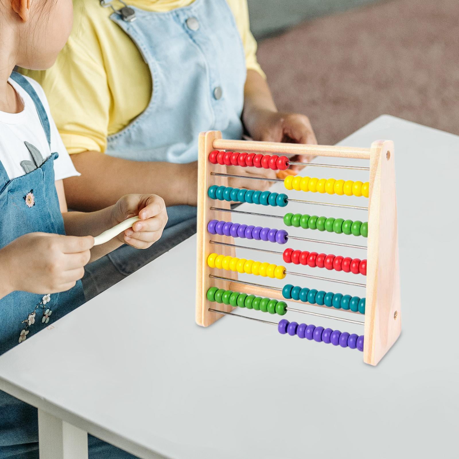 Rainbow Abacus Math Counting Bead Abacus con 100 Beads Learning ...