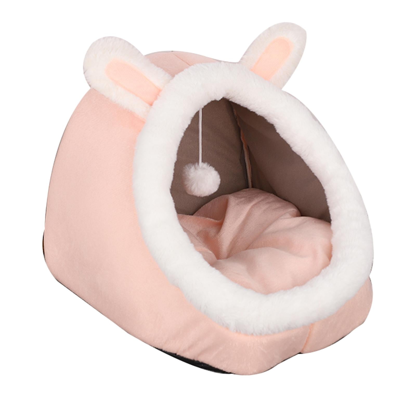 Click here for Siruishop Pet Plush Burrowing Cave Hooded Cat Bed... prices