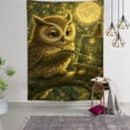 Patifu Owl Painting On Easel At Night Vertical Wall Tapestry For ...