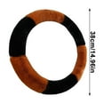 Brown Popular Short Plush Steering Wheel Cover Winter Warm Universal ...