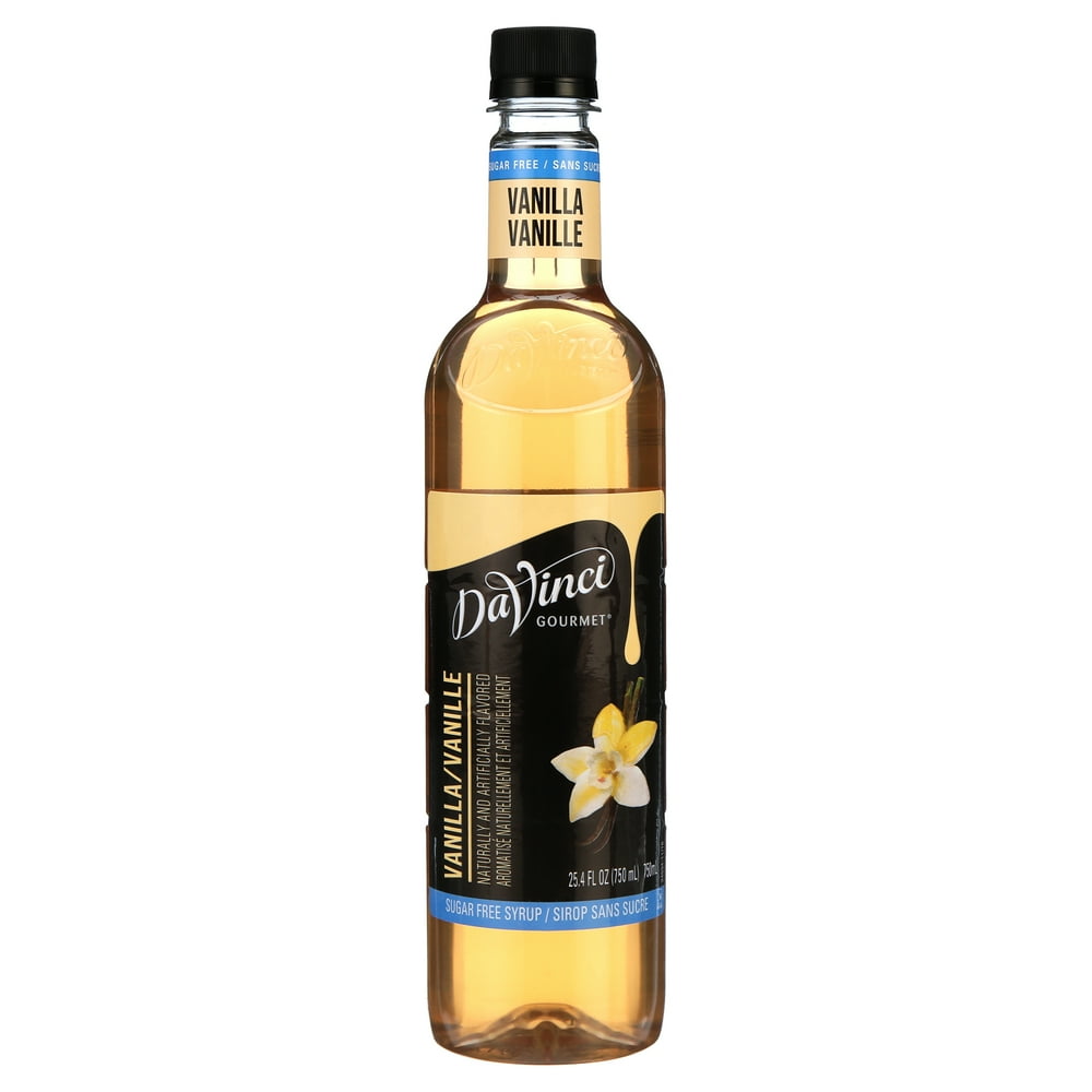 DaVinci Gourmet Sugar Free Syrup, Vanilla, 750ml - Walmart.com ...