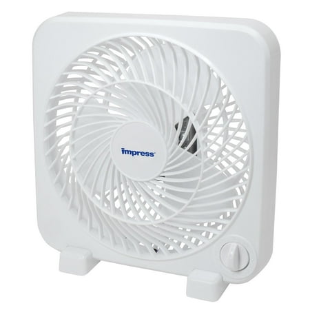 Impress 9 Inch Box Fan- White - Walmart.com