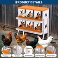 EastVita 6 Holes with legs Chicken Nest Box Chicken Nesting Boxes for ...